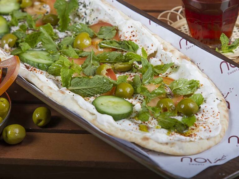 Fatayer Labneh And Vegetables - Nova Sweets and Cafe